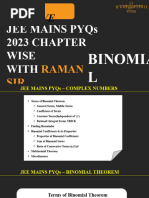(Handwritten Solutions) JEE Mains JAN 2025 PYQs - Binomial Theorem | PDF | Abstract Algebra ...