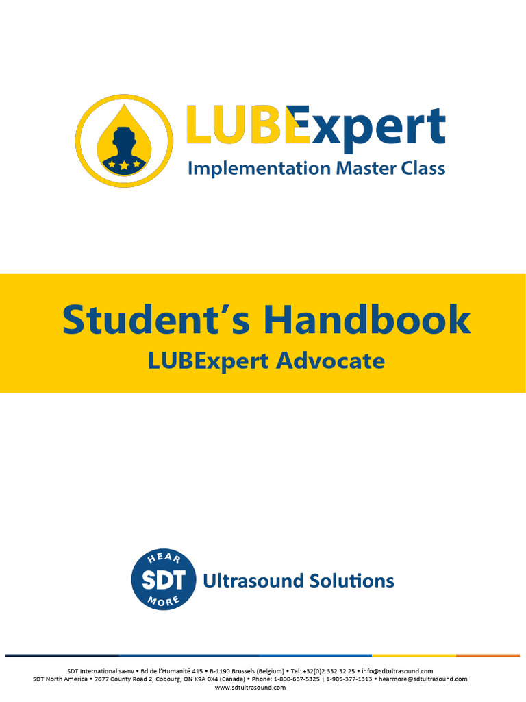 Handbook LUBExpert Implementation Master Class BLOCK 1 | PDF | Bearing (Mechanical ...