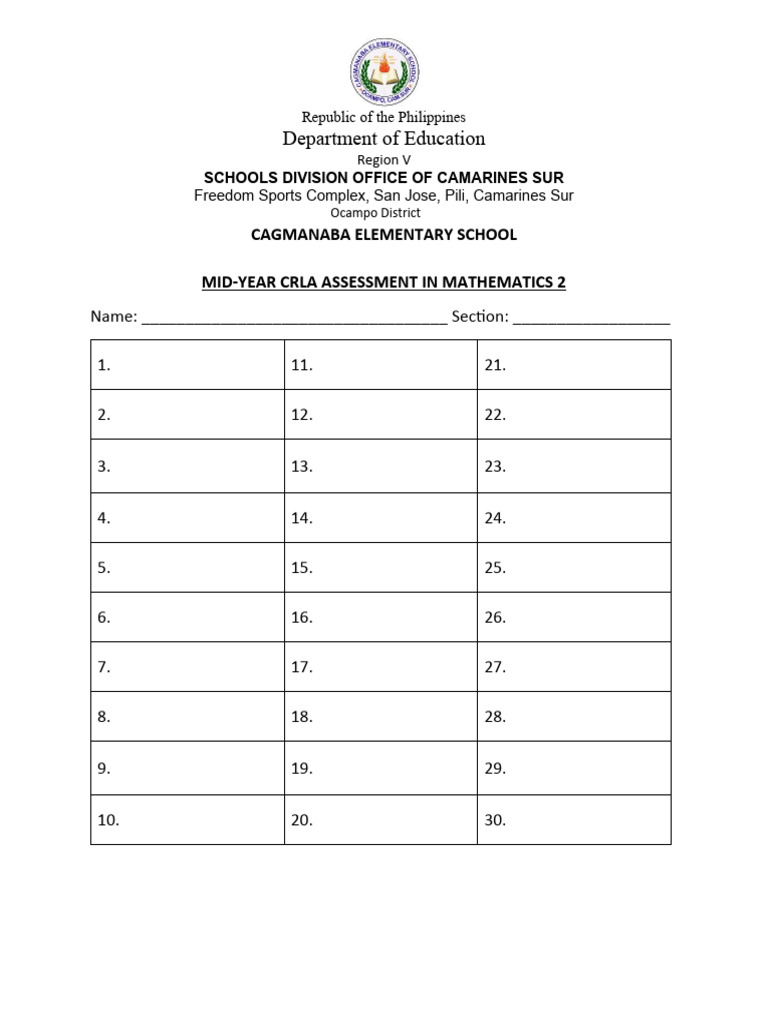Answer Sheet | PDF