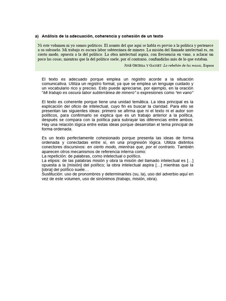 Análisis de Las Caracter Sticas de Los Textos | PDF