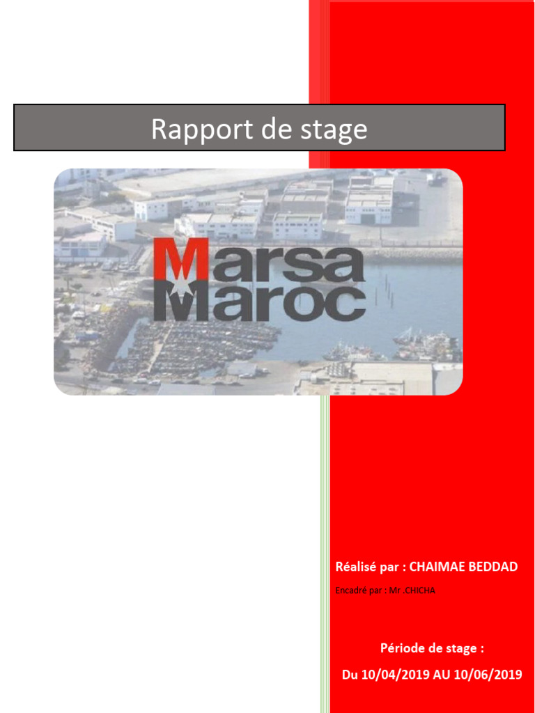 Rapport de Stage Marsa Maroc | PDF