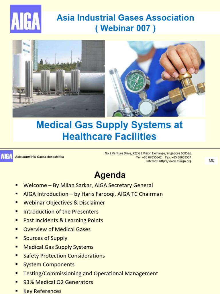 AIGA Webinar 007 Medical Gas Supply Systems 210426 E | PDF