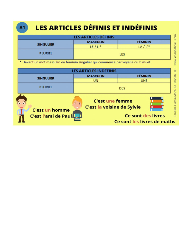 Les Articles Definis Indefinis | PDF