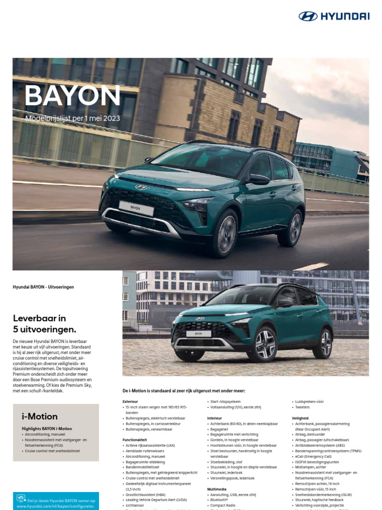 Hyundai Bayon Preisliste Pdf