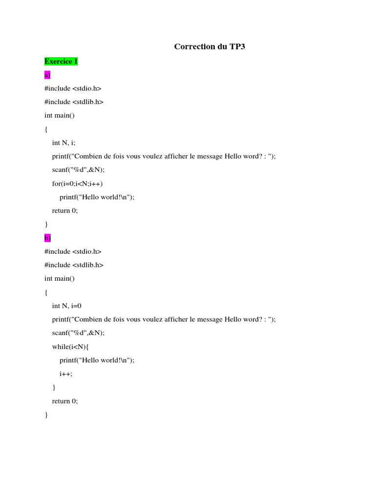 Correction Du TP3 New | PDF