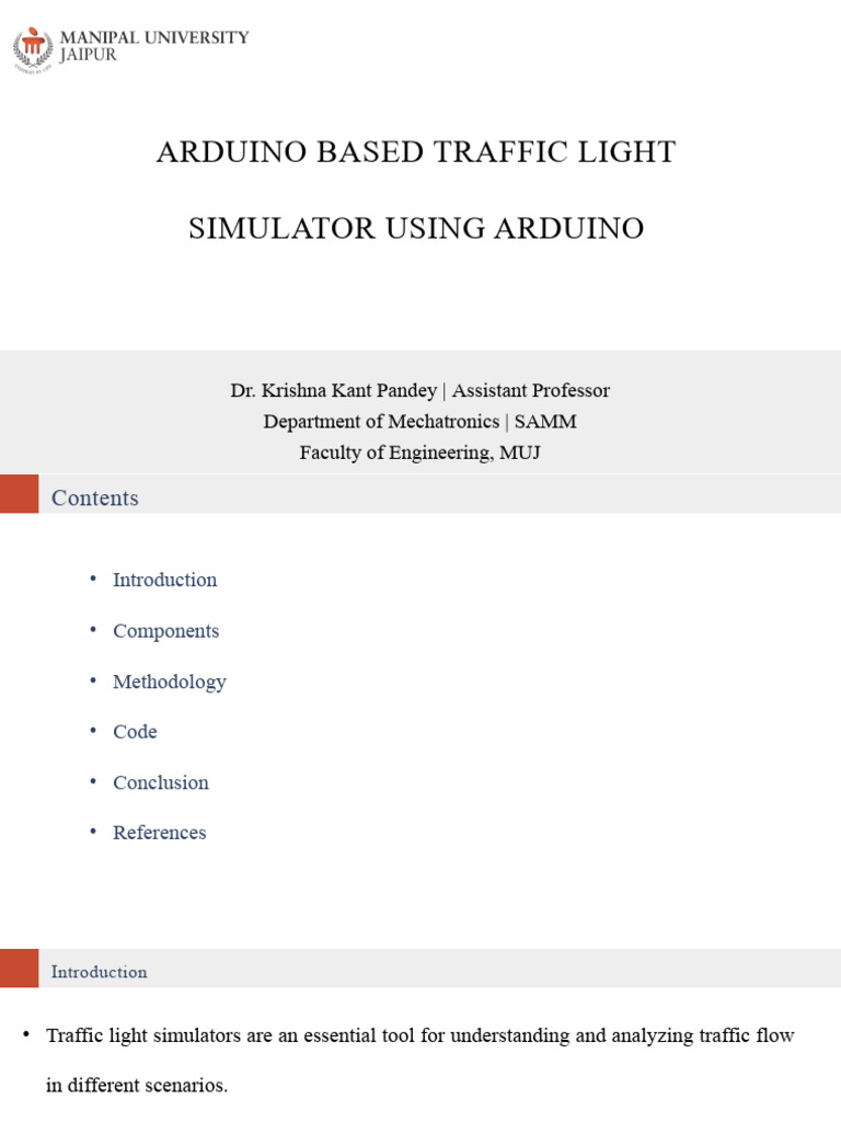Traffic Light | PDF | Arduino | Computing