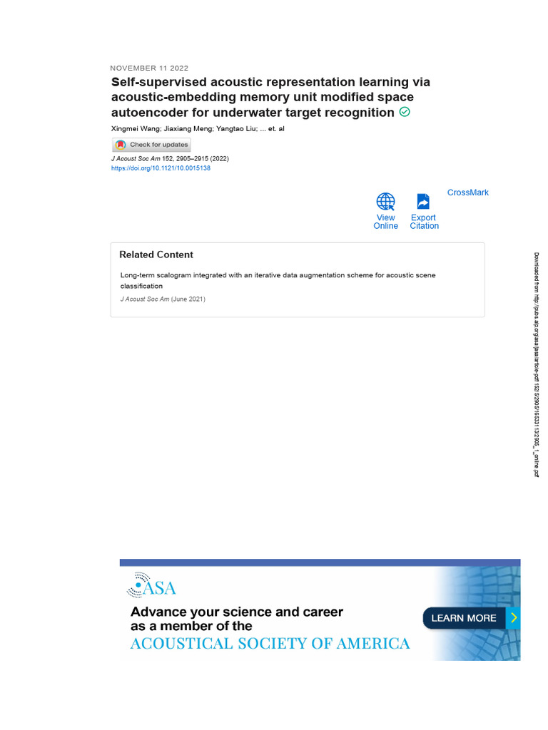 Self-Supervised Acoustic Representation Learning Via Acoustic-Embedding ... Self-Supervised Acoustic Representation Learning Via Acoustic-Embedding ...