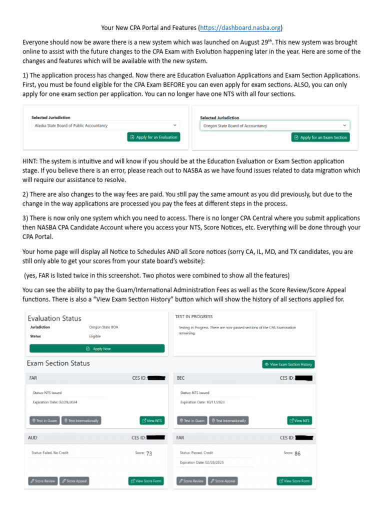 New CPA Portal Features Explained | PDF | Career & Growth | Business