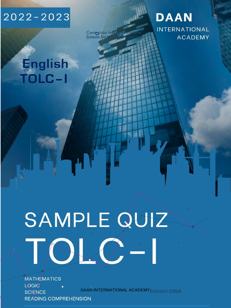 English Tolc-I: Edizioni CISIA | PDF