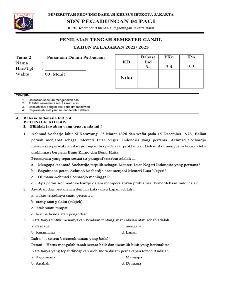 PTS TEma 2 Termin 1 k13 Kls VI 2022 | PDF