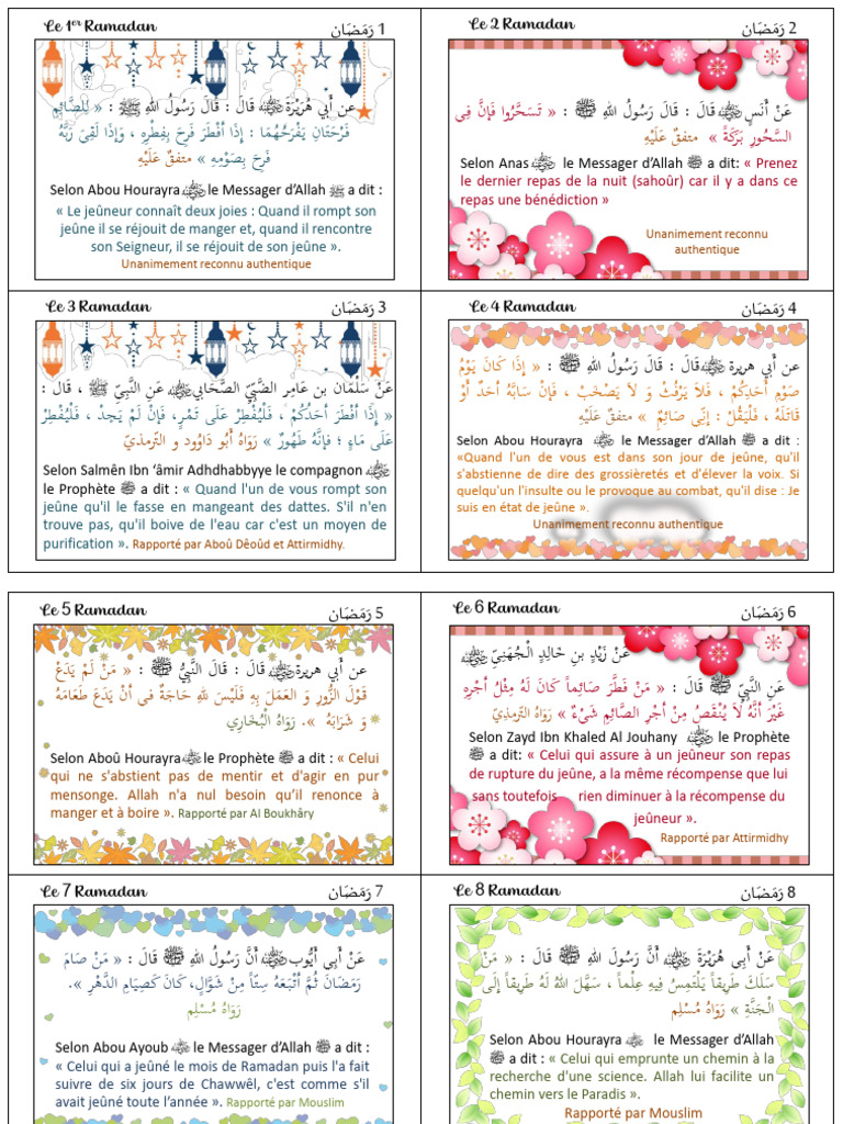 Enseignements du Ramadan et Hadiths | PDF