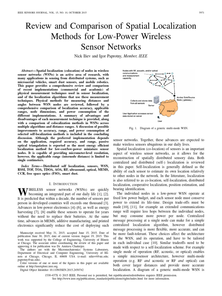 Review and Comparison of Spatial Localiz | PDF