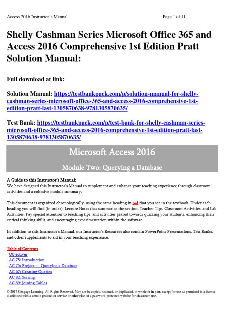 Shelly Cashman Series Microsoft Office 365 and Access 2016 Intermediate ...