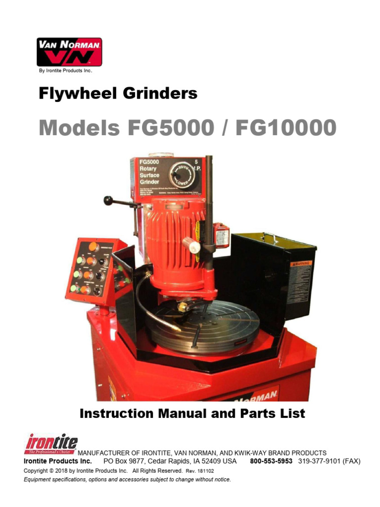 Flywheel Grinders Manual | PDF