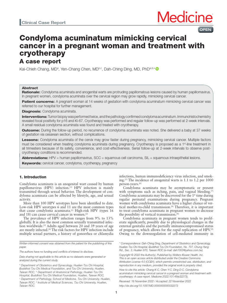 Condyloma Acuminatum Mimicking Cervical | PDF | Self-Improvement