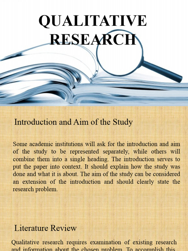 Parts of Qualitative Research | PDF