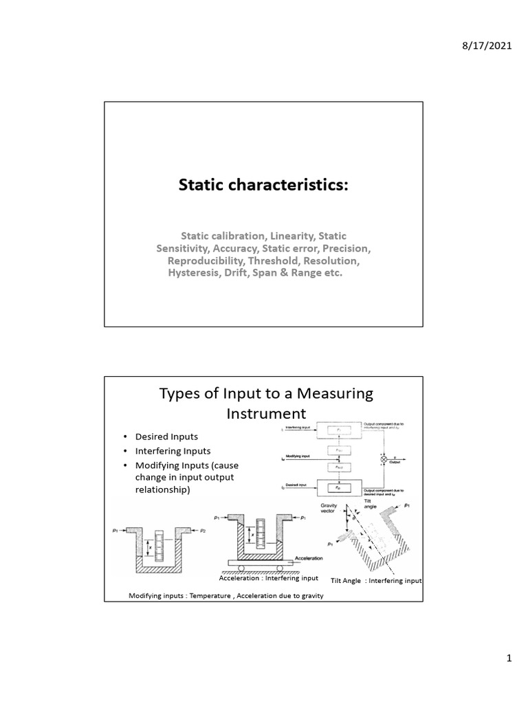 Understanding Static Calibration and Sensitivity | PDF | Technology ...