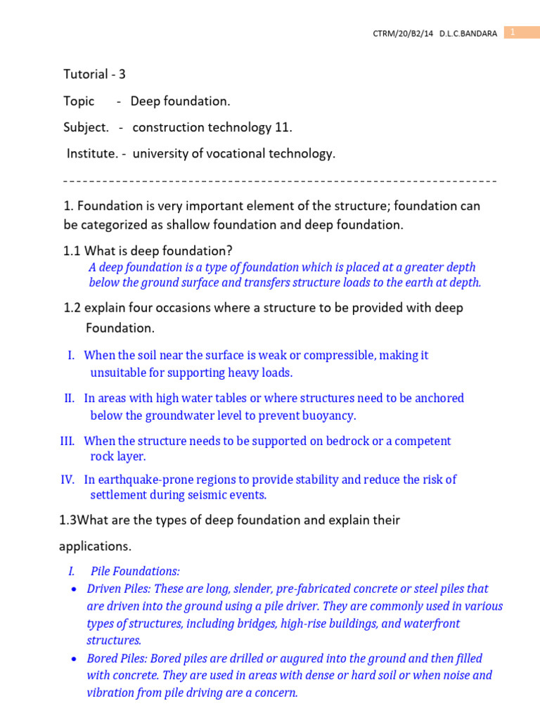 Tutorial 3 - Answer | PDF