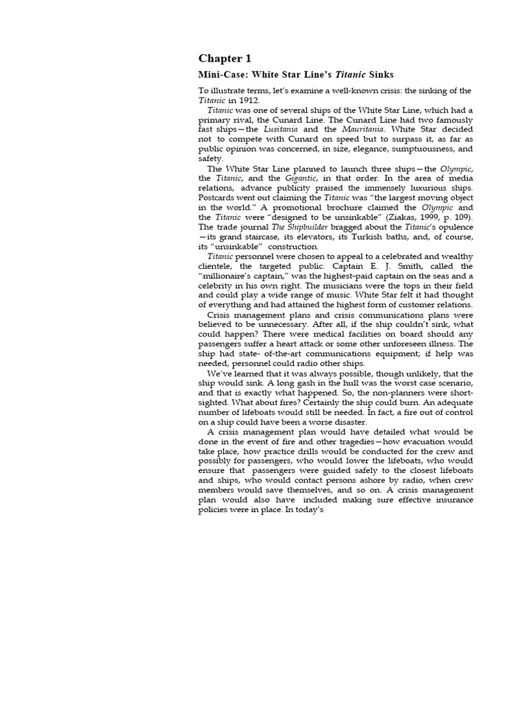 Chapter 1 Mini Case Study - Titanic | PDF