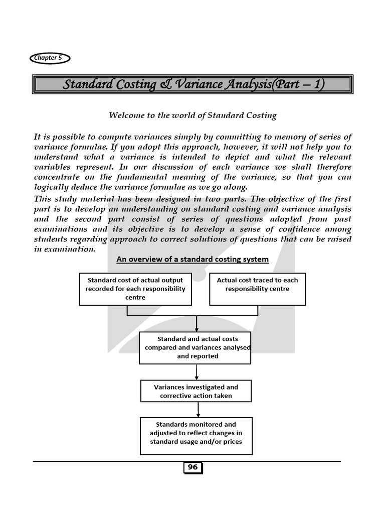 Chap 5 Standard Costing & Variance Analysis | PDF