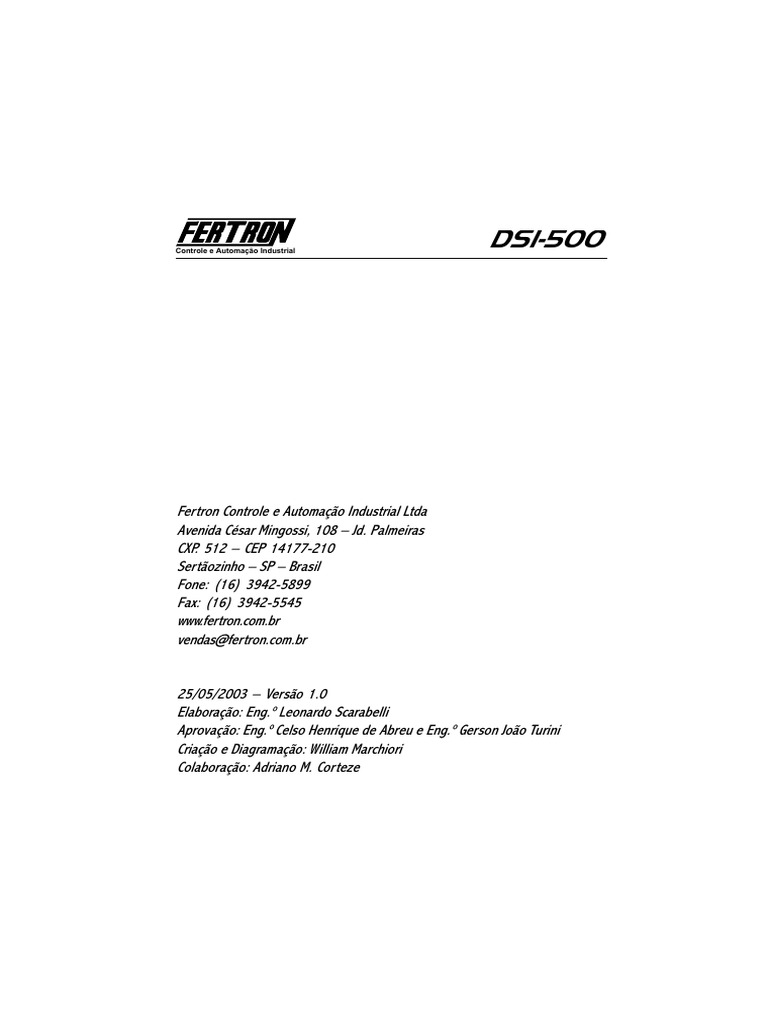 Manual do Indicador DSI-500 | PDF