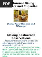 Etiquette Quiz | PDF | Foods