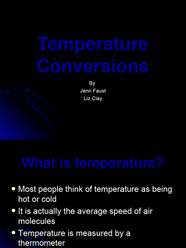 Temperature Conversions | PDF