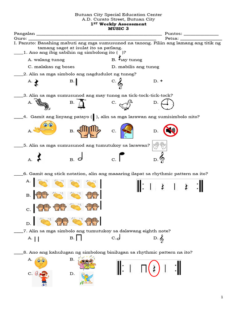 Mapeh Weekly Assessment | PDF
