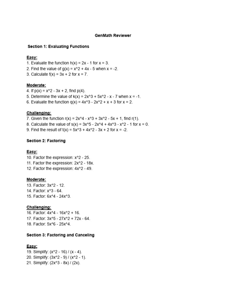 GenMath Reviewer | PDF | Teaching Methods & Materials | Science & Mathematics