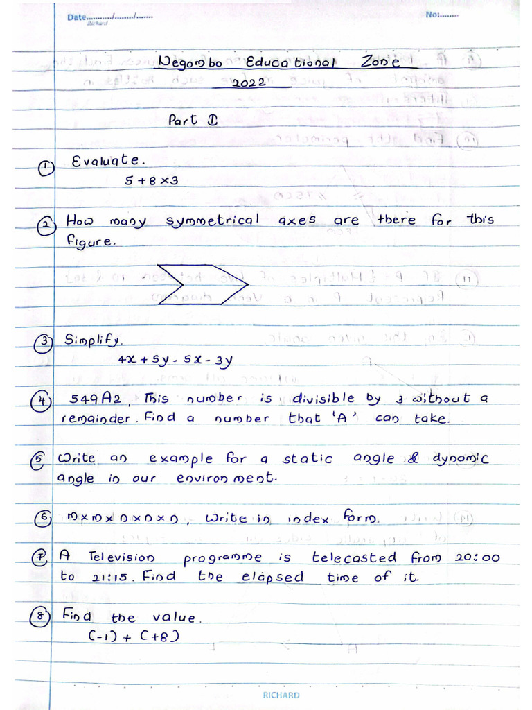 Negombo Zone 2022 (G7) | PDF