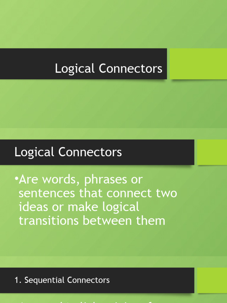 Logical Connectors | PDF