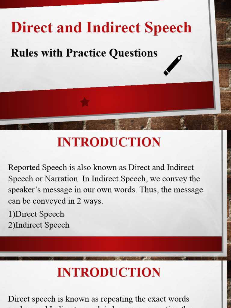 Direct and Indirect Speec.9284965.Powerpoint | PDF