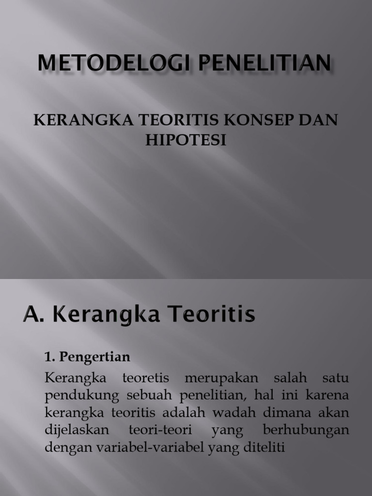 Kerangka Teoritis Dan Penyusunan Hipotesis Pdf