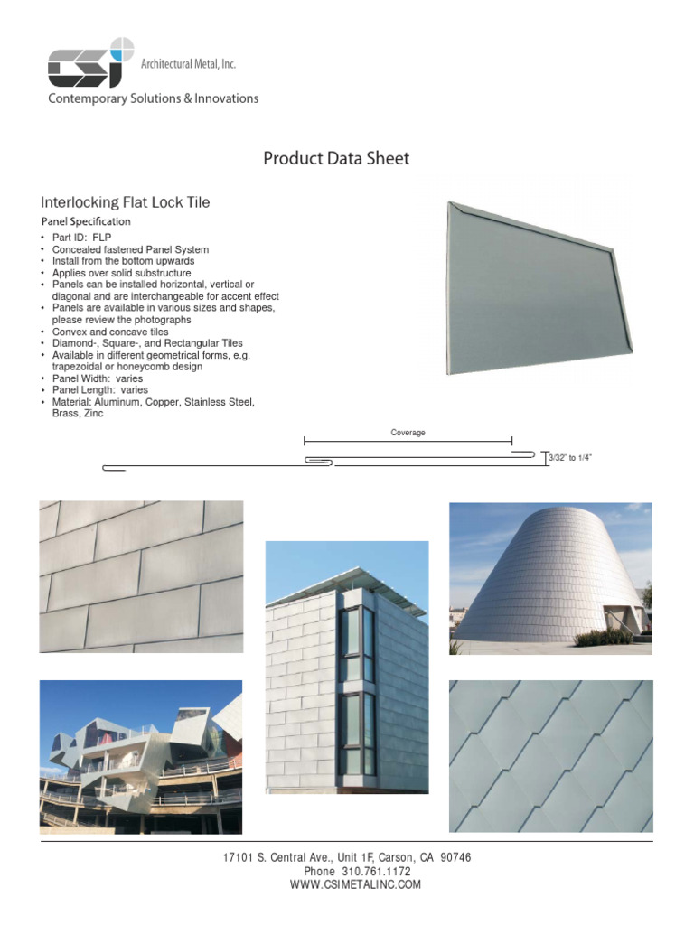 Flat Lock Panel | PDF