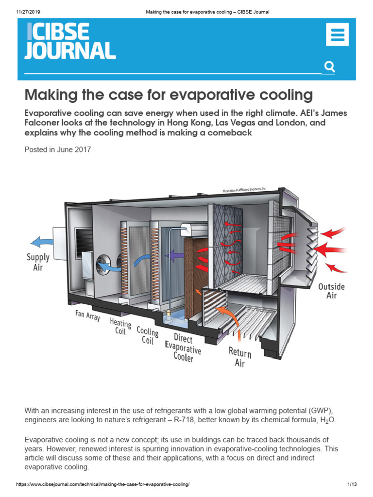 Making The Case For Evaporative Cooling - CIBSE Journal | Download Free ...