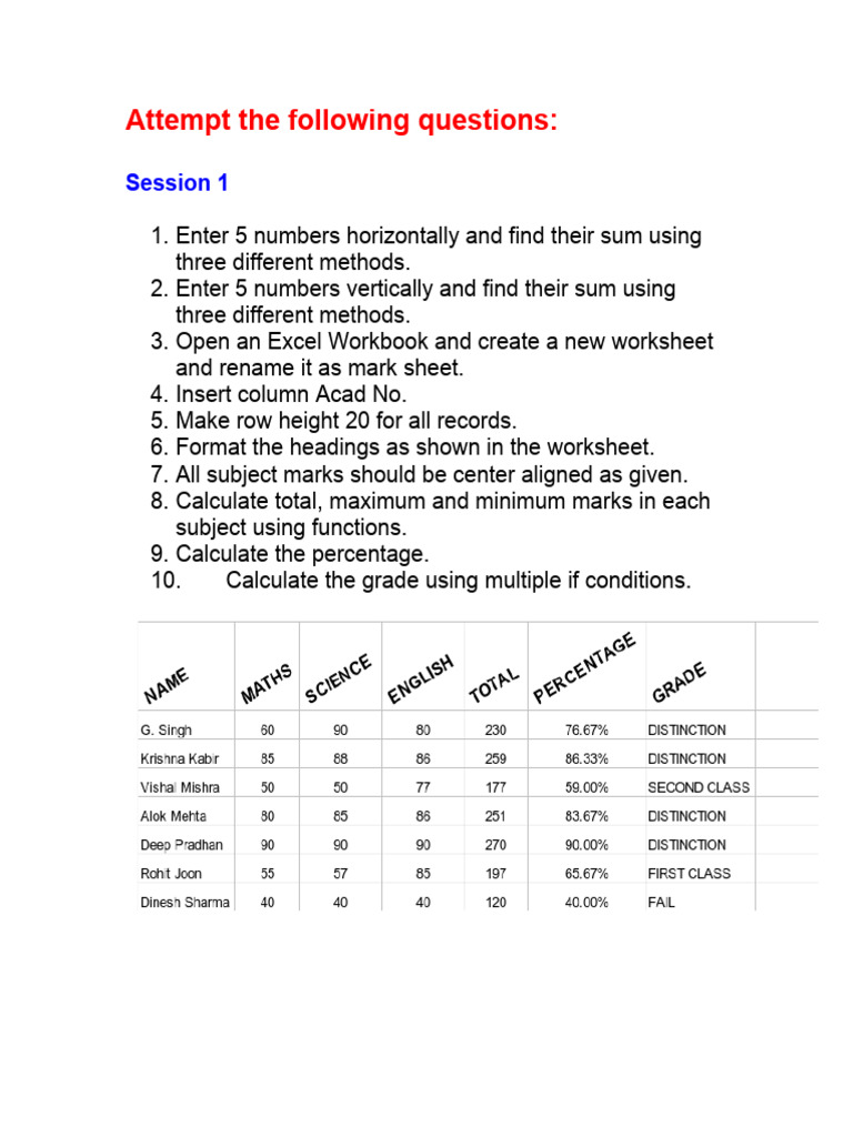 Excel Assignment | PDF