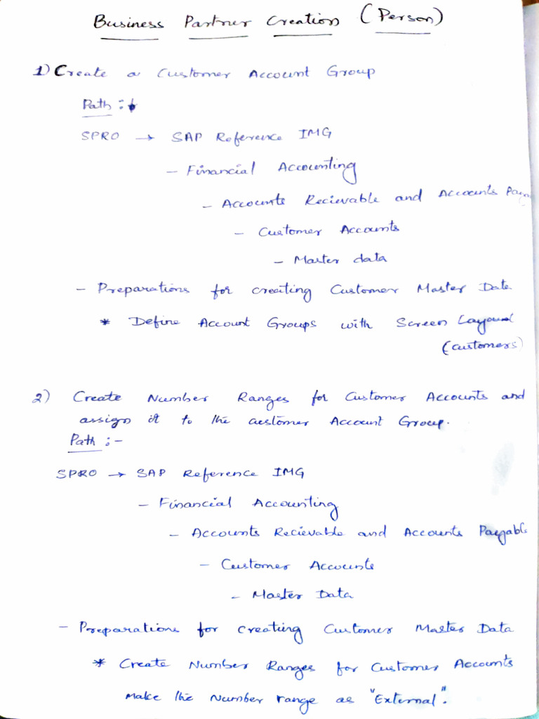 SAP Business Partner Configuration | PDF