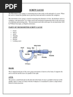 Micrometer Screw Gauge Worksheet | PDF