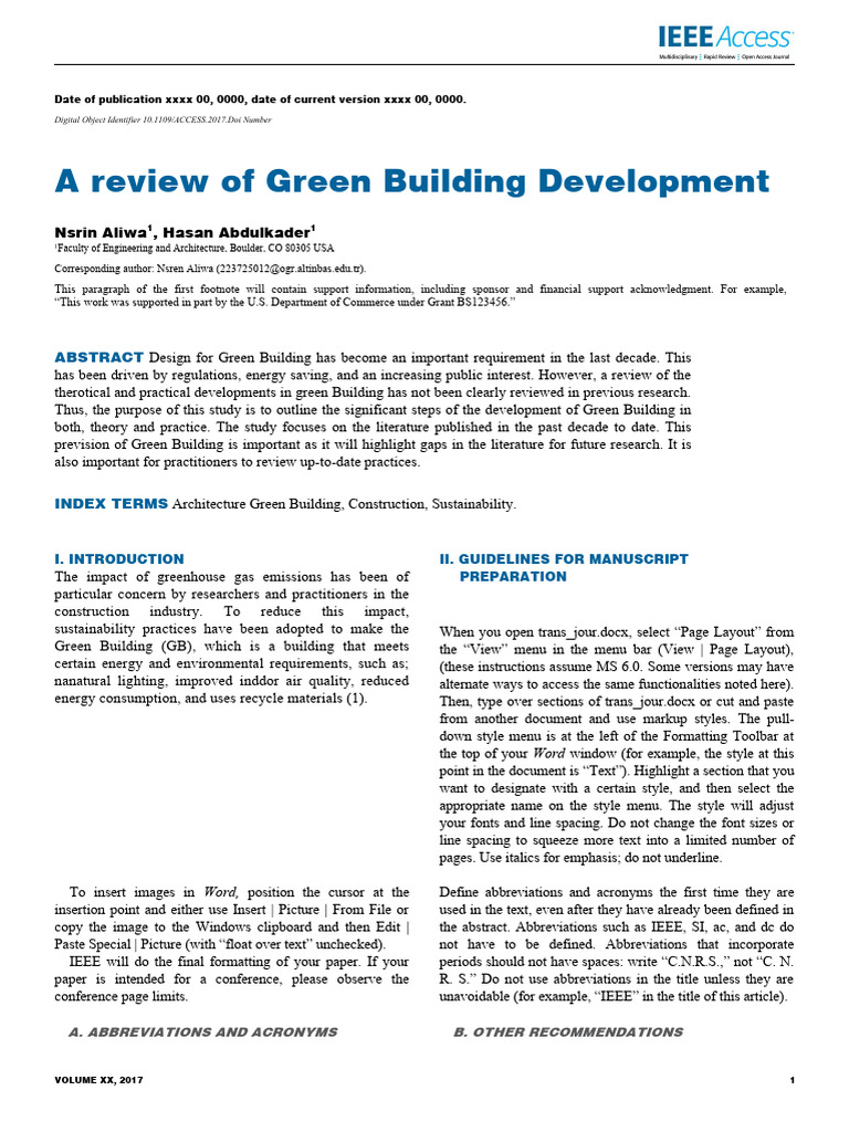 A Review of Green Building | PDF