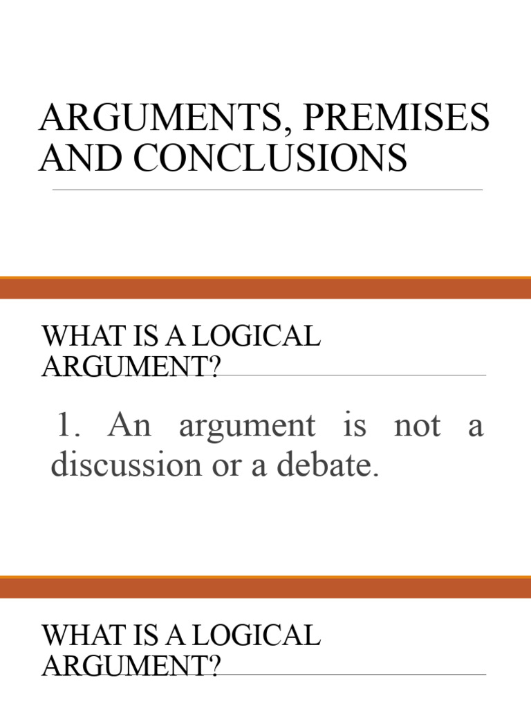 Arguments Premises and Conclusions | PDF | Philosophy