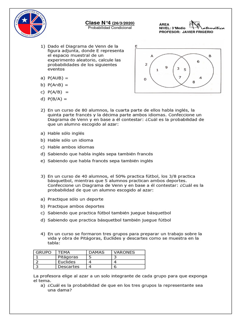 Guc3ada Ejercicios Prob Condic 26 03 | PDF