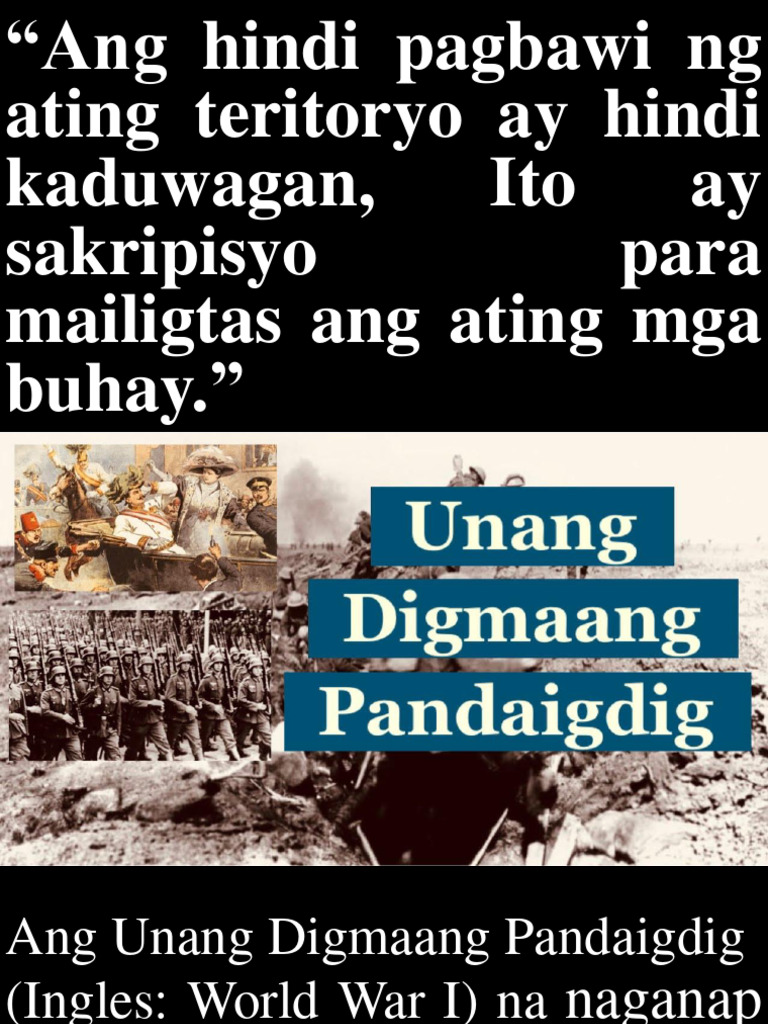 Mga Sanhi NG Unang Digmaang Pandaigdig | PDF
