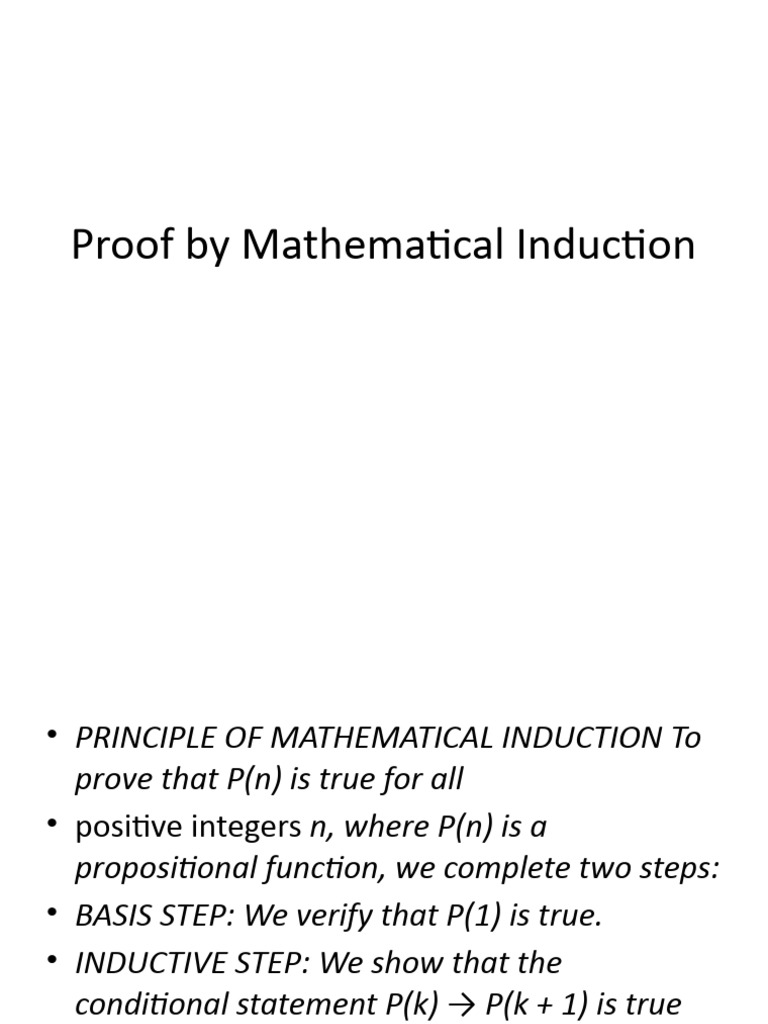 RYS DSGT Lect7.5 Proof Induction | PDF | Mathematical Proof ...