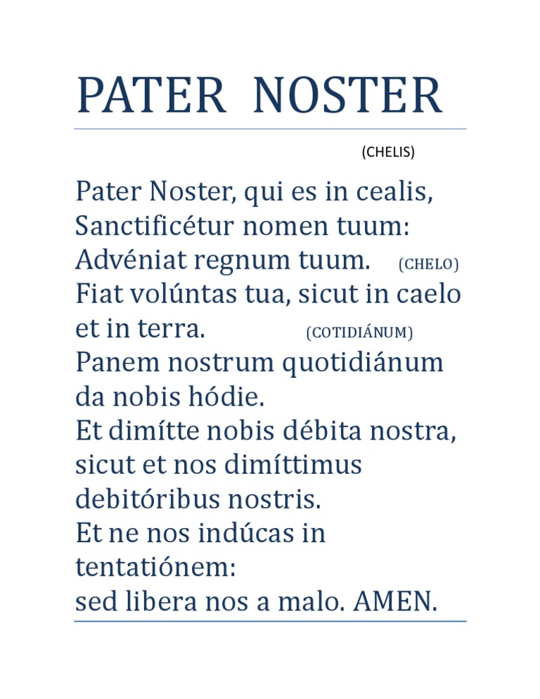 Pater Noster | PDF Pater Noster | PDF