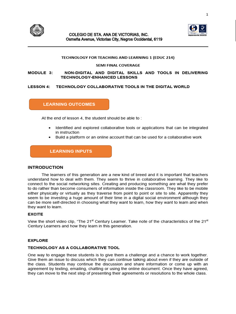 Collaborative Tools for Teaching | PDF