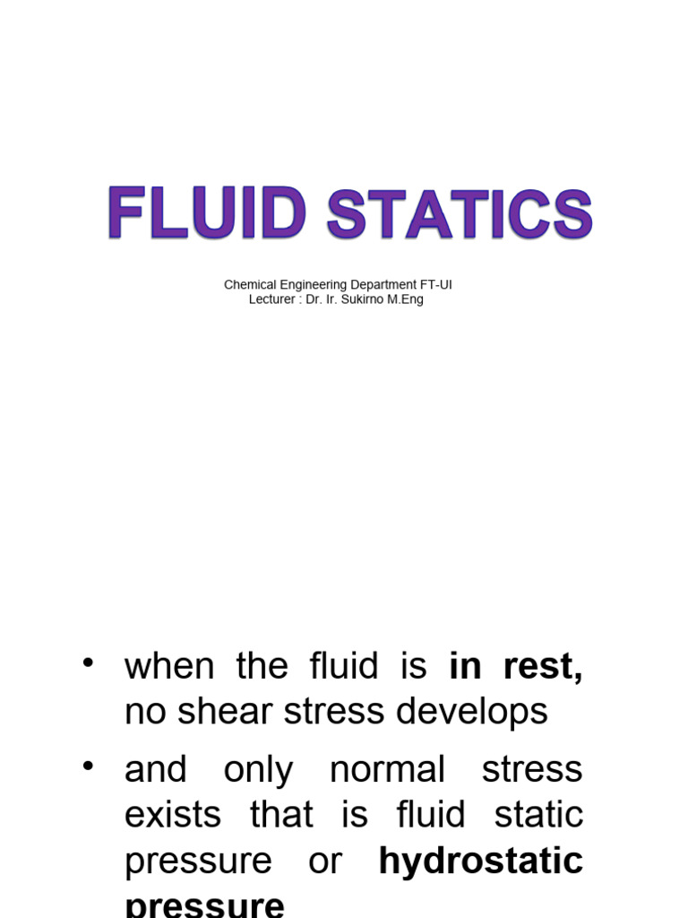 2023 Lect1 FLUID STATIC Application of Hydro Static 2 | PDF | Science ...