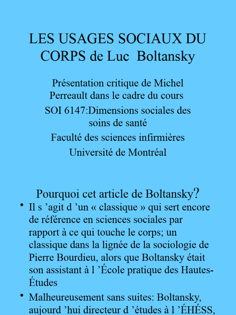 Boltansky | PDF | Sexe | Études des genres