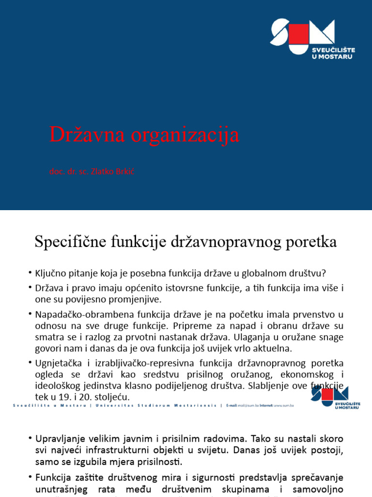 Sastav Državne Organizacije | PDF