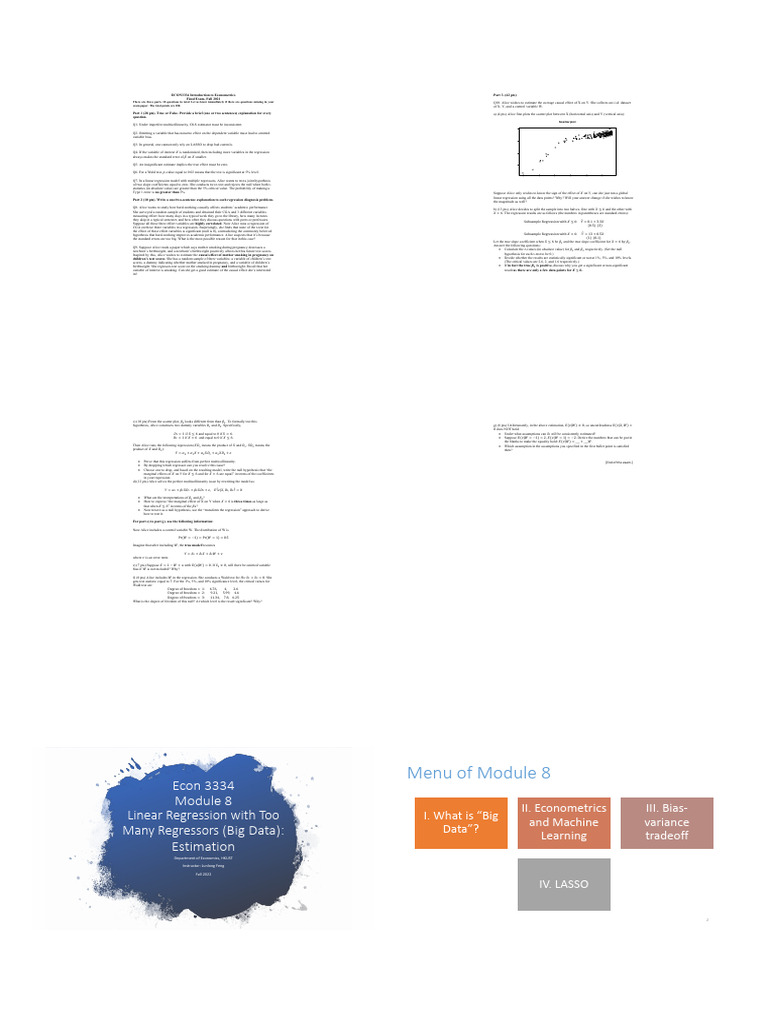 3334 Exam Cheat Sheet | PDF | Regression Analysis | Machine Learning 3334 Exam Cheat Sheet | PDF | Regression Analysis | Machine Learning