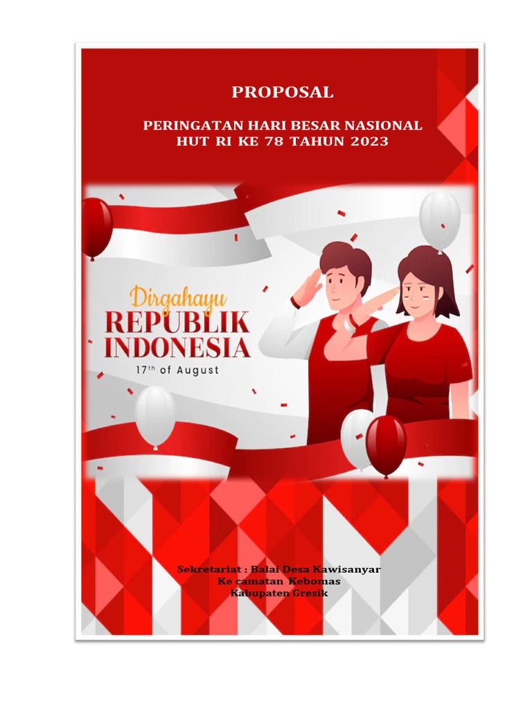 Proposal Hut Ri 78 Kawisanyar RW 02 | PDF